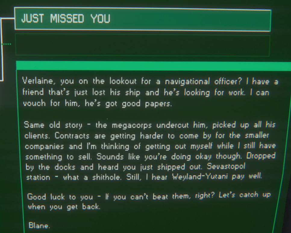 Just Missed You - Alien: Isolation Wiki