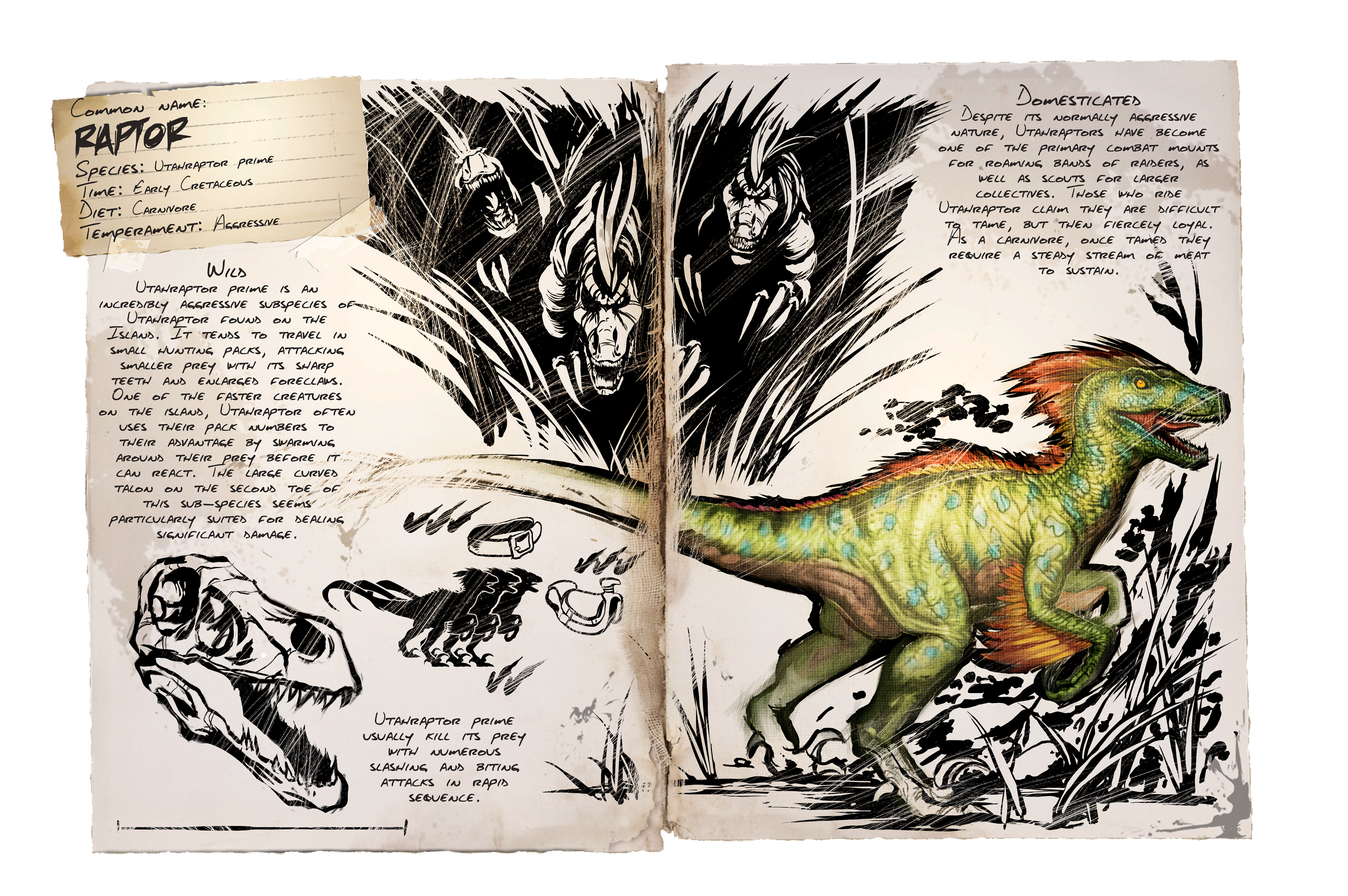 File:Dossier Raptor.png - Official ARK: Survival Evolved Wiki