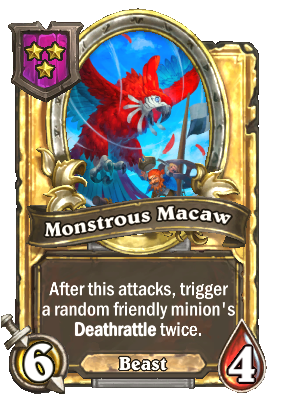 Monstrous Macaw (golden) - Hearthstone Wiki