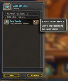 Spectator mode - Hearthstone Wiki