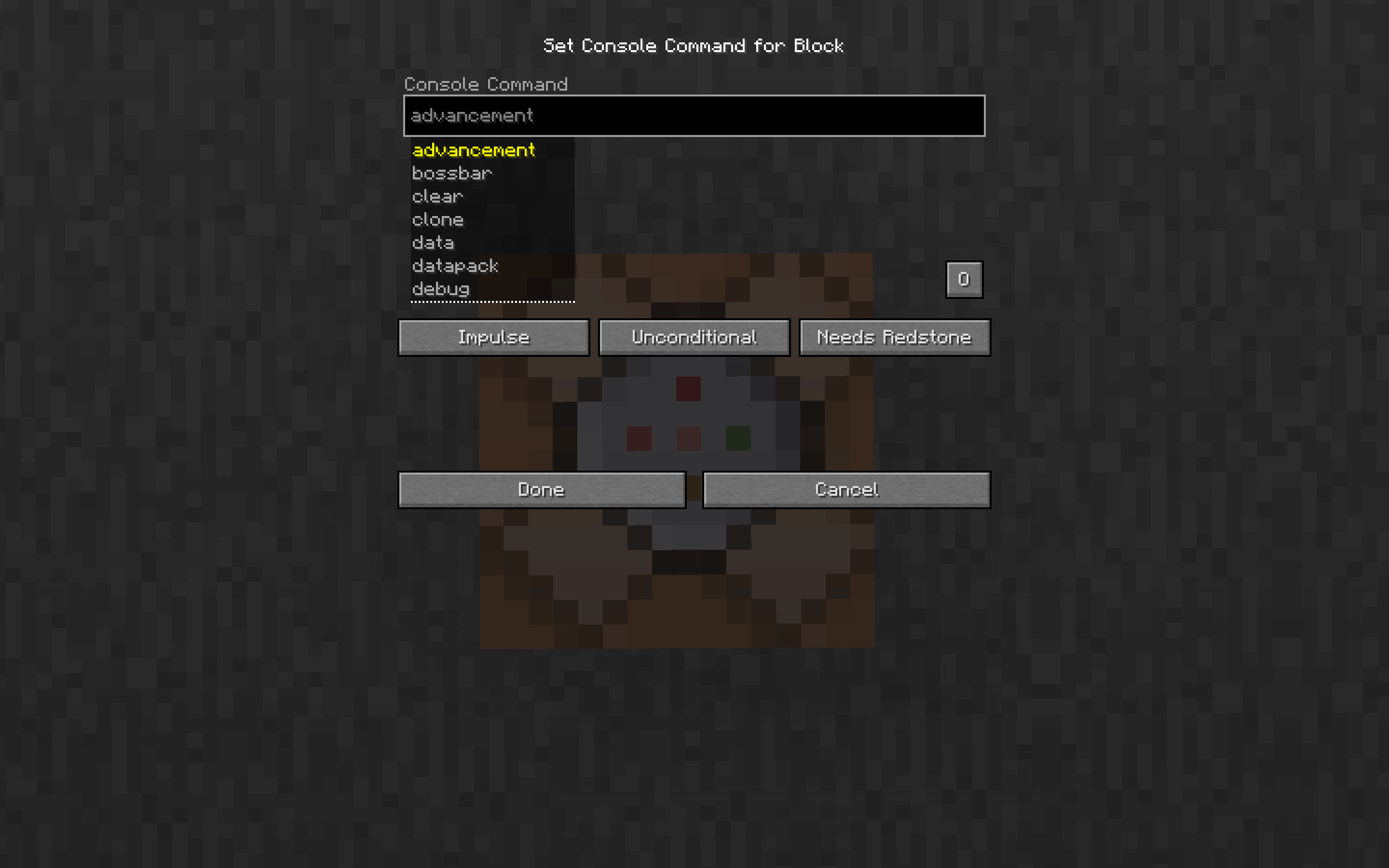 File:Command Block GUI.png – Official Minecraft Wiki
