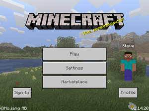 Menu screen – Official Minecraft Wiki