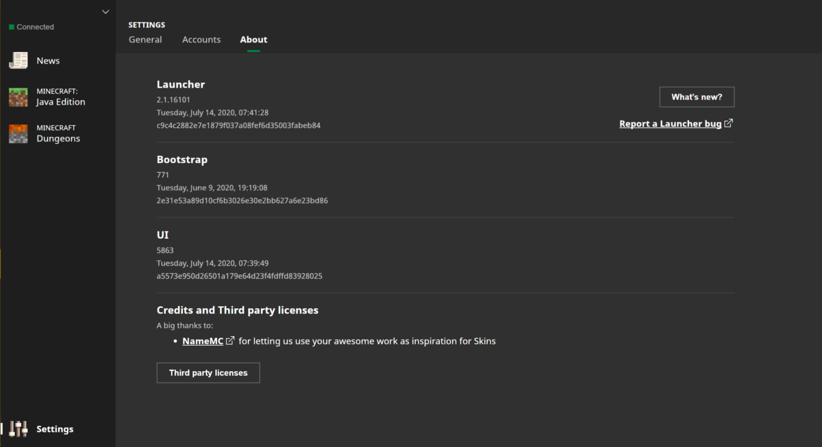 Launcher 2.1.1610x – Official Minecraft Wiki