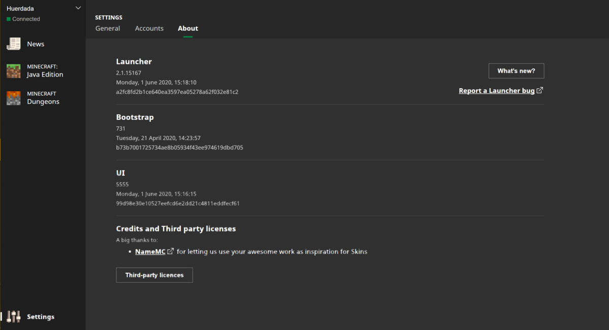 Launcher 2.1.1516x – Official Minecraft Wiki