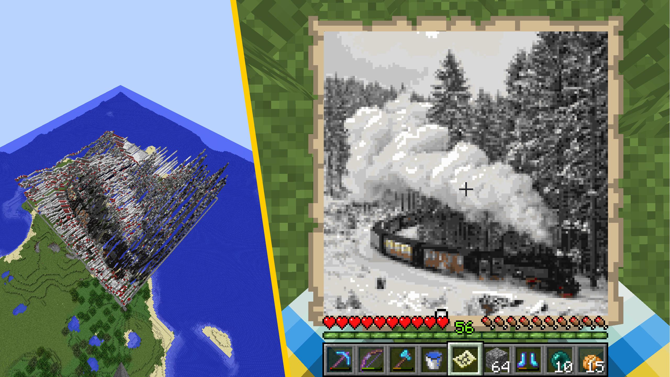 File:Map Pixel Art Train.jpg - Minecraft Wiki，最详细的官方我的世界百科