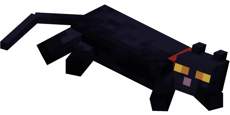 File:Lying down Black Cat with Red Collar.png - Minecraft Wiki，最详细的官方我的世界百科