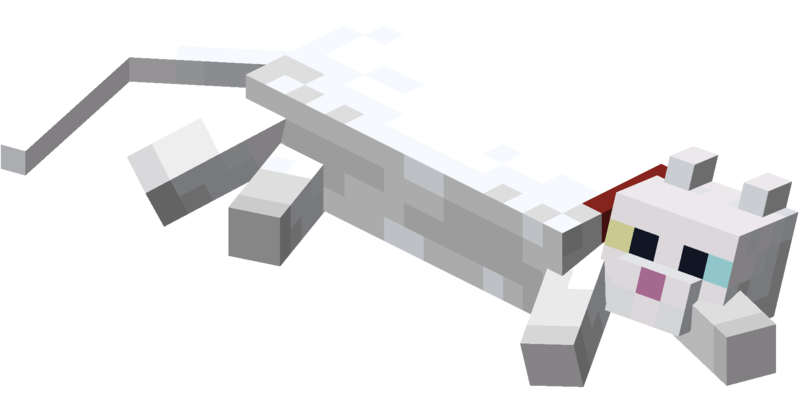 File:Lying down White Cat with Red Collar.png - Minecraft Wiki，最详细的官方我的世界百科