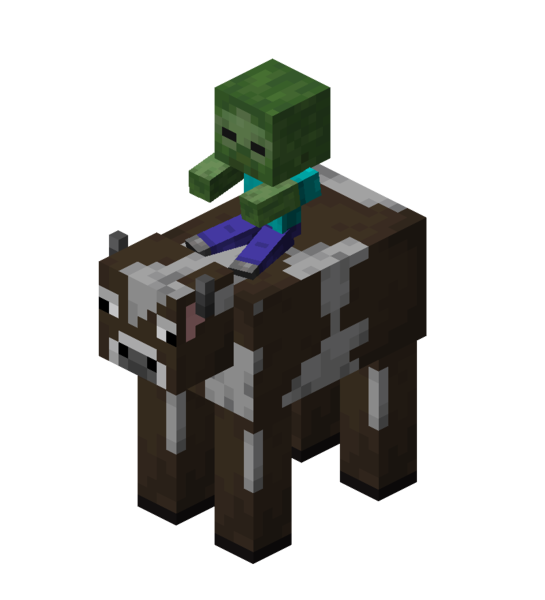 文件:Baby Zombie Riding Cow.png - Minecraft Wiki