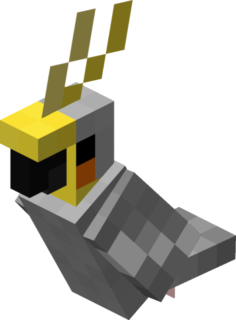 檔案:Sitting Gray Parrot.png - Minecraft Wiki，最詳細的官方Minecraft百科