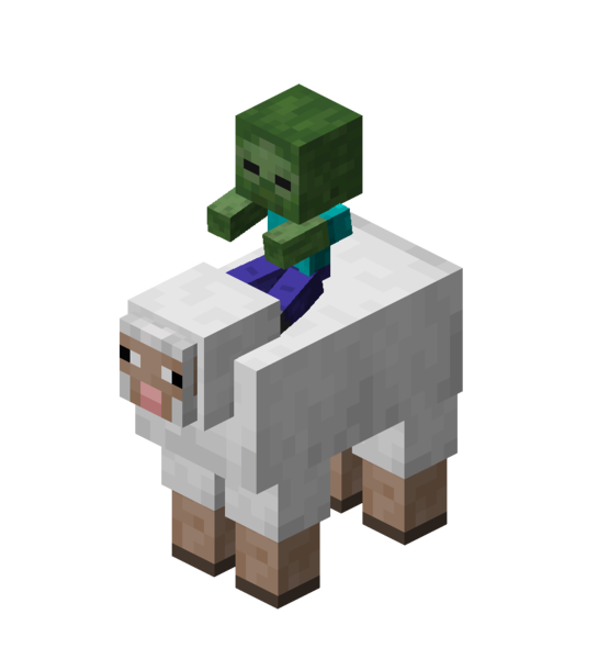 File:Baby Zombie Riding Sheep.png - Minecraft Wiki，最详细的官方我的世界百科