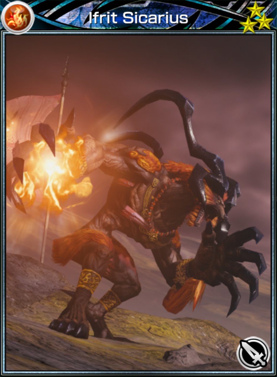 Ifrit Sicarius (Warrior)(Card) - Mobius Final Fantasy Wiki