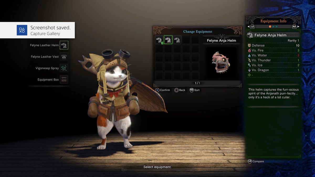 Felyne Anja Helm - Monster Hunter: World Wiki