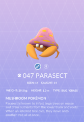 Parasect - Pokémon GO Wiki