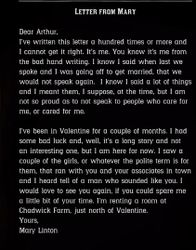 Letter From Mary - Red Dead Redemption 2 Wiki