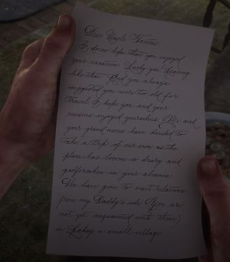 Letter From 'Caroline' - Red Dead Redemption 2 Wiki