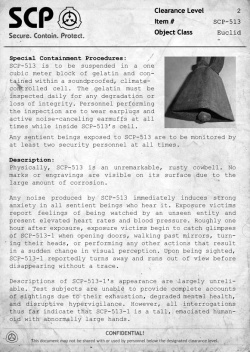 SCP Documents - Official SCP - Containment Breach Wiki