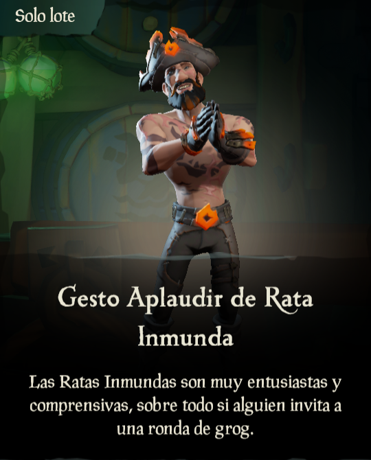 Gesto Aplaudir de Rata Inmunda - Sea of Thieves Wiki