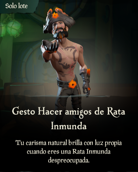 Gesto Hacer amigos de Rata Inmunda - Sea of Thieves Wiki