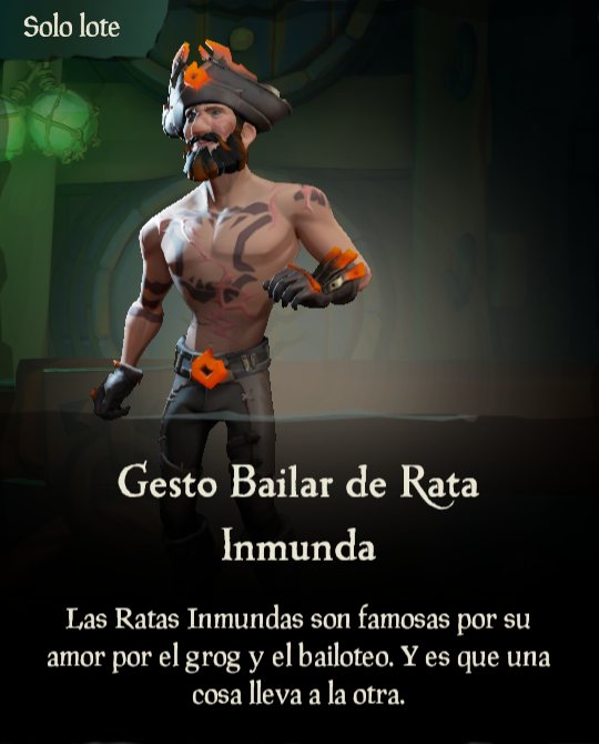 Gesto Bailar de Rata Inmunda - Sea of Thieves Wiki