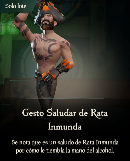 Gesto Saludar de Rata Inmunda - Sea of Thieves Wiki