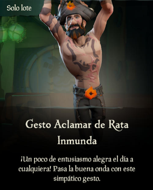 Gesto Aclamar de Rata Inmunda - Sea of Thieves Wiki