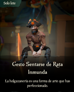 Gesto Sentarse de Rata Inmunda - Sea of Thieves Wiki