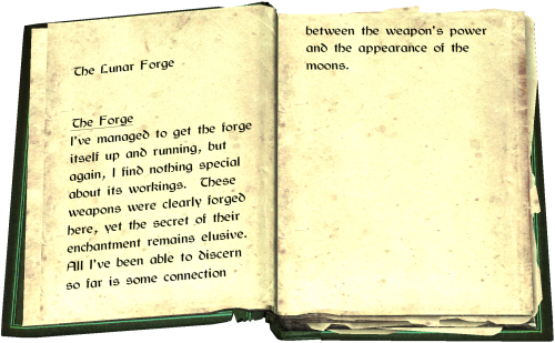 Notes On The Lunar Forge - Skyrim Wiki