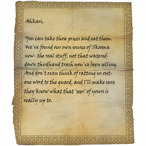 Smugglers' Note - Skyrim Wiki