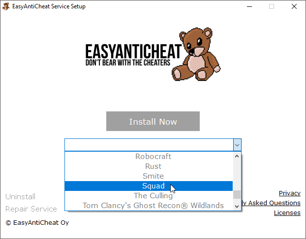 Easyanticheat Setup