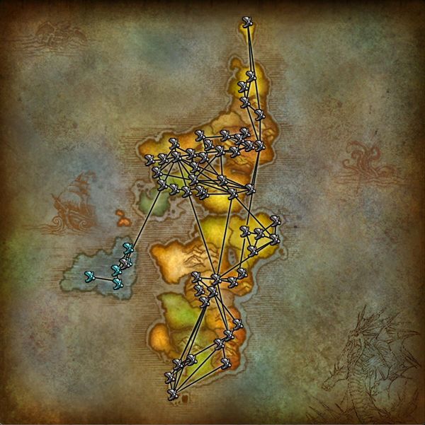 Wow Classic Flight Path Map